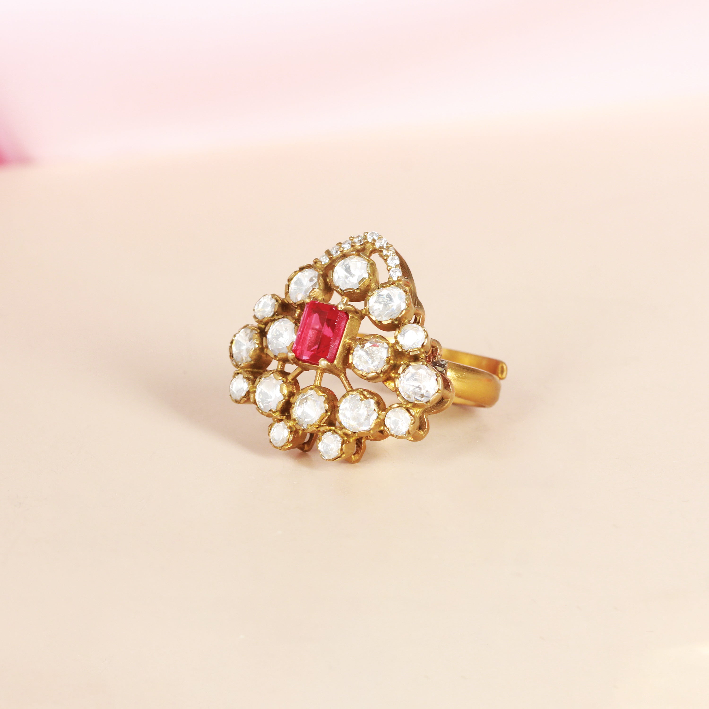 Captivating Studded Victorian Moissanite Ring – The Velli Shop