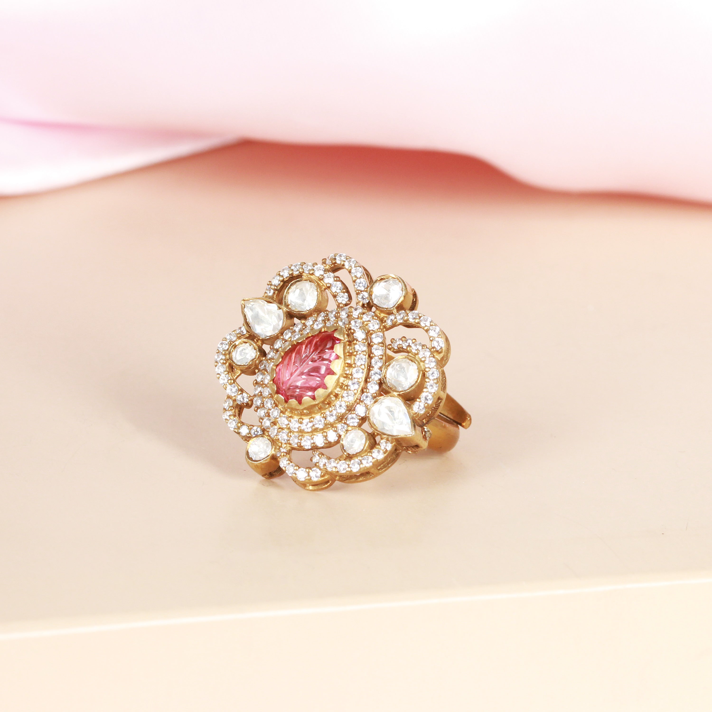 Exquisite Studded Victorian Moissanite Ring – The Velli Shop