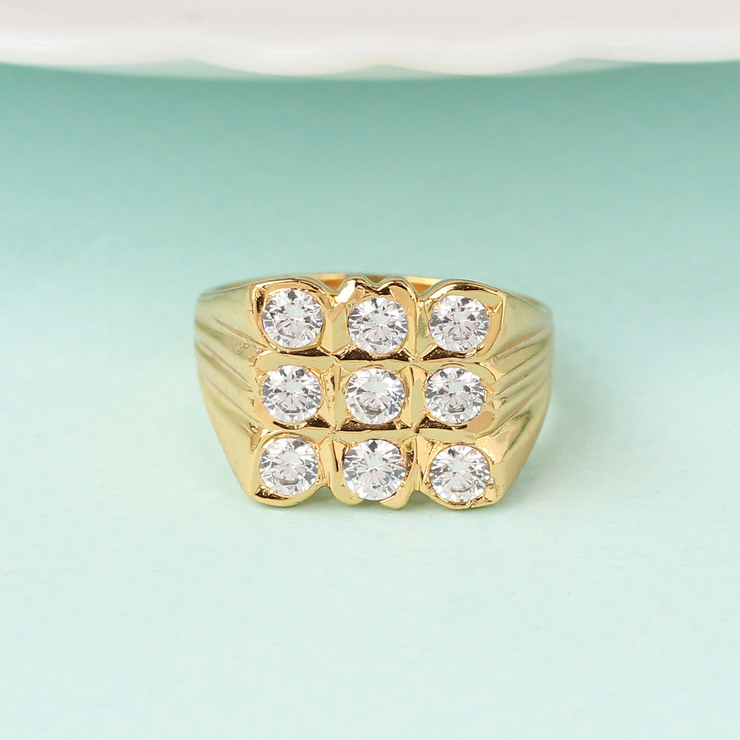 Classic Close Setting Gold Plated Men's Ring – The Velli Shop