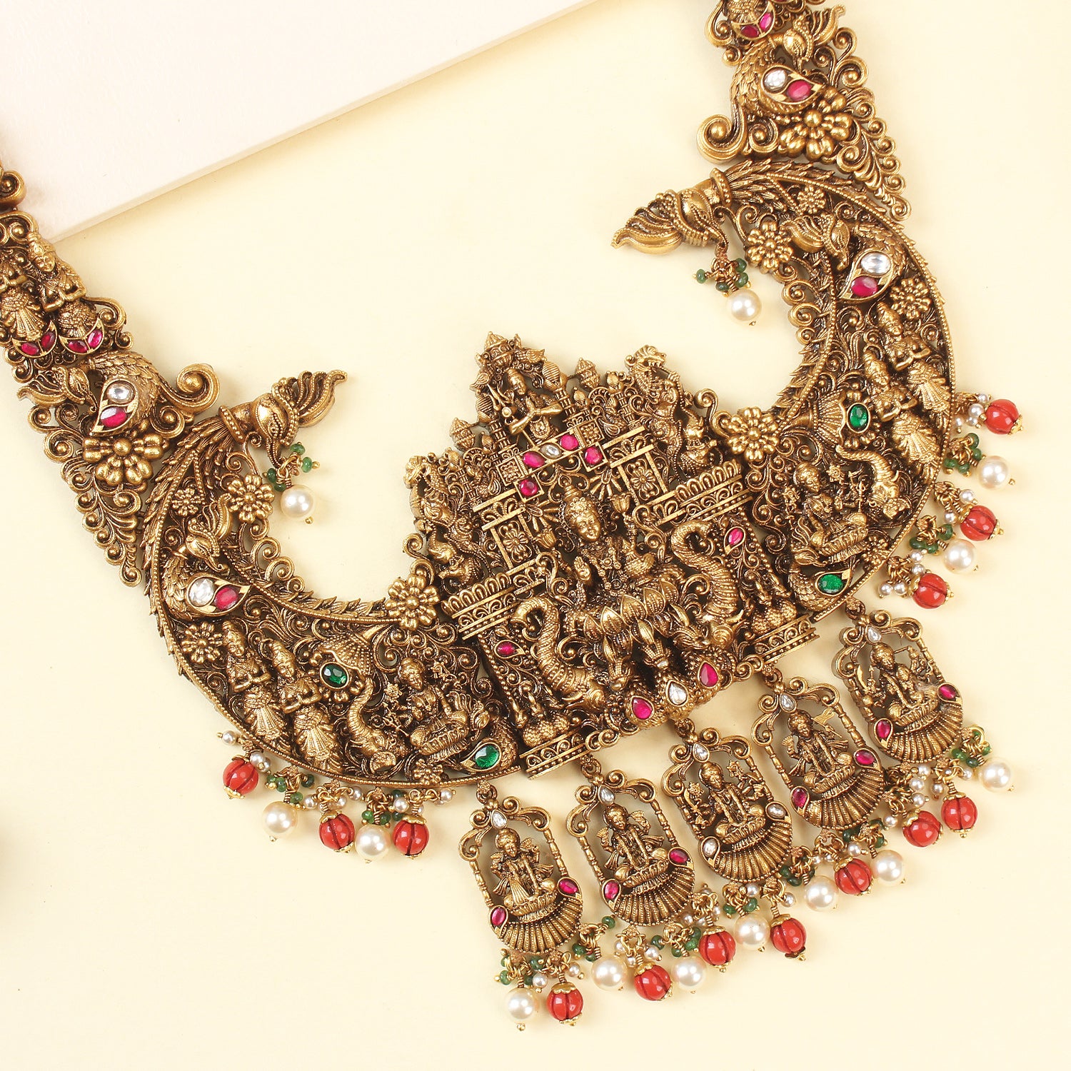 Lakshmi Haram Gold | Traditional Lakshmi Haram Designs Online – The ...