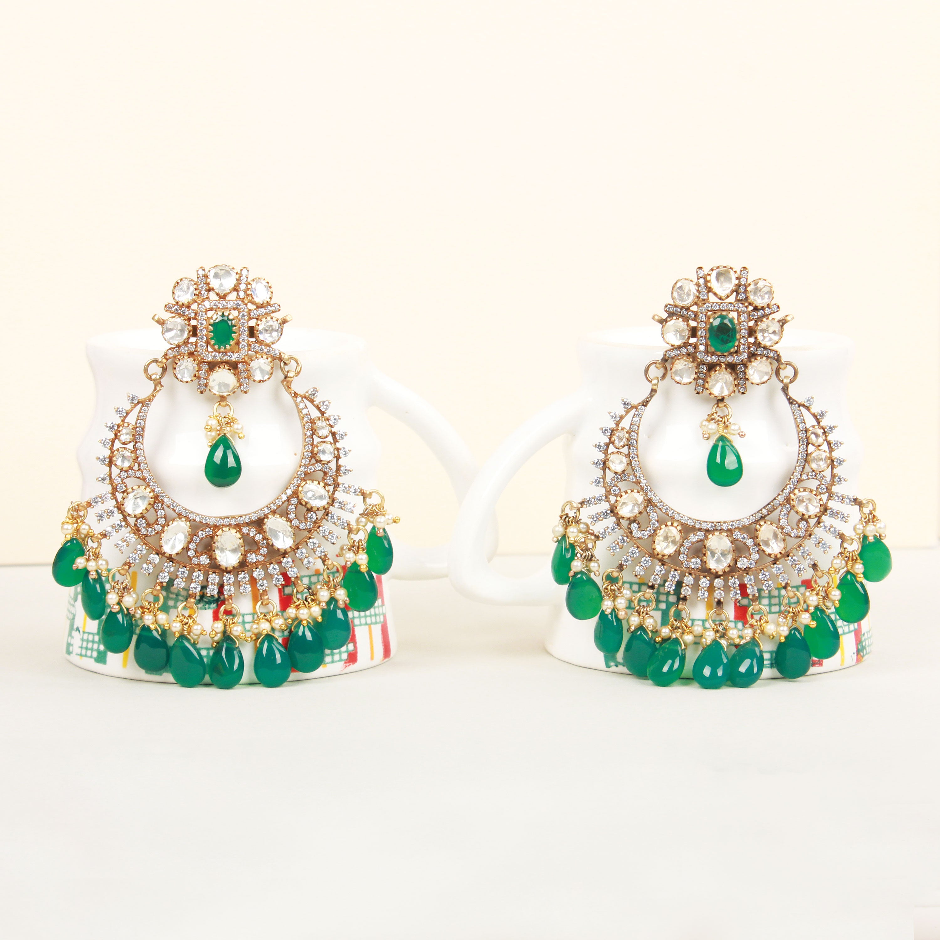 Victorian Chandbali Earring – The Velli Shop