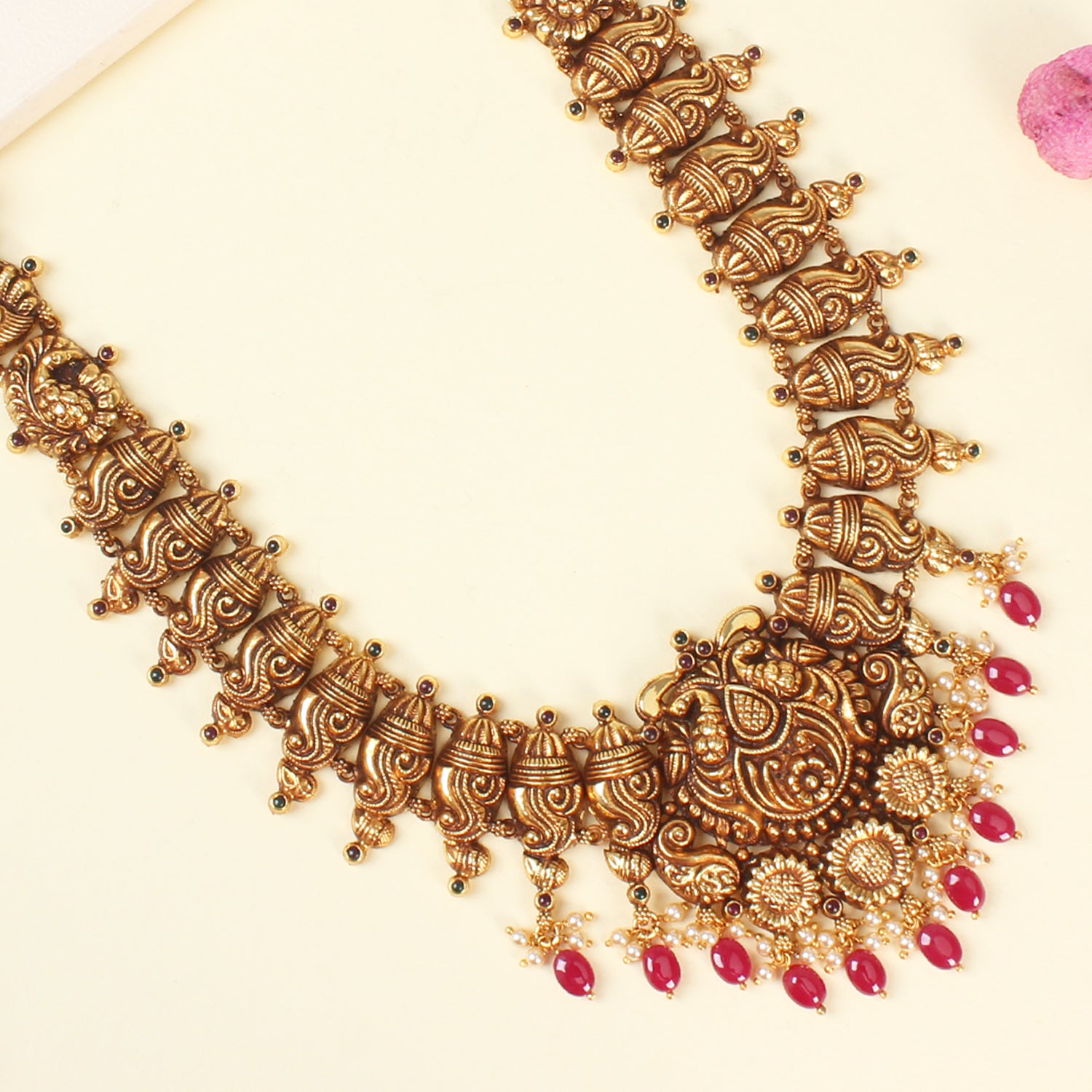 Peacock Haram Gold | Antique Peacock Nagas Haram Designs – The Velli Shop