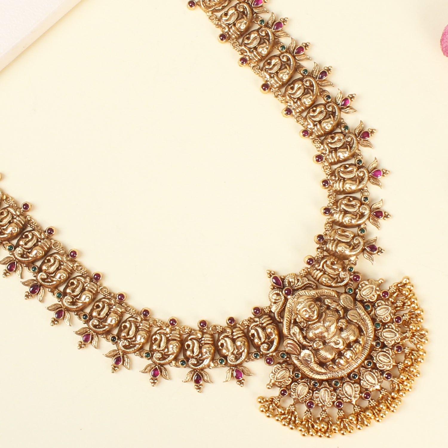 Lakshmi Devi Haram | Traditional Gold Plated Nagas Haram Designs – The ...