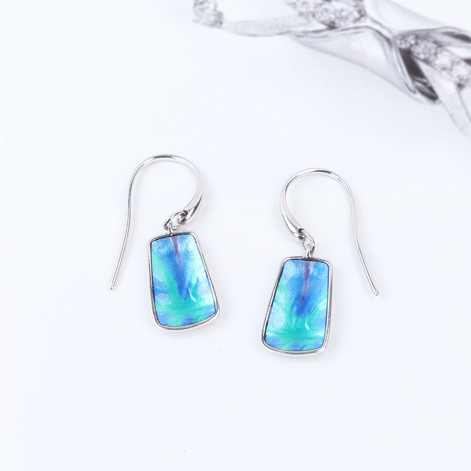 Aqua Aurora Earring – The Velli Shop
