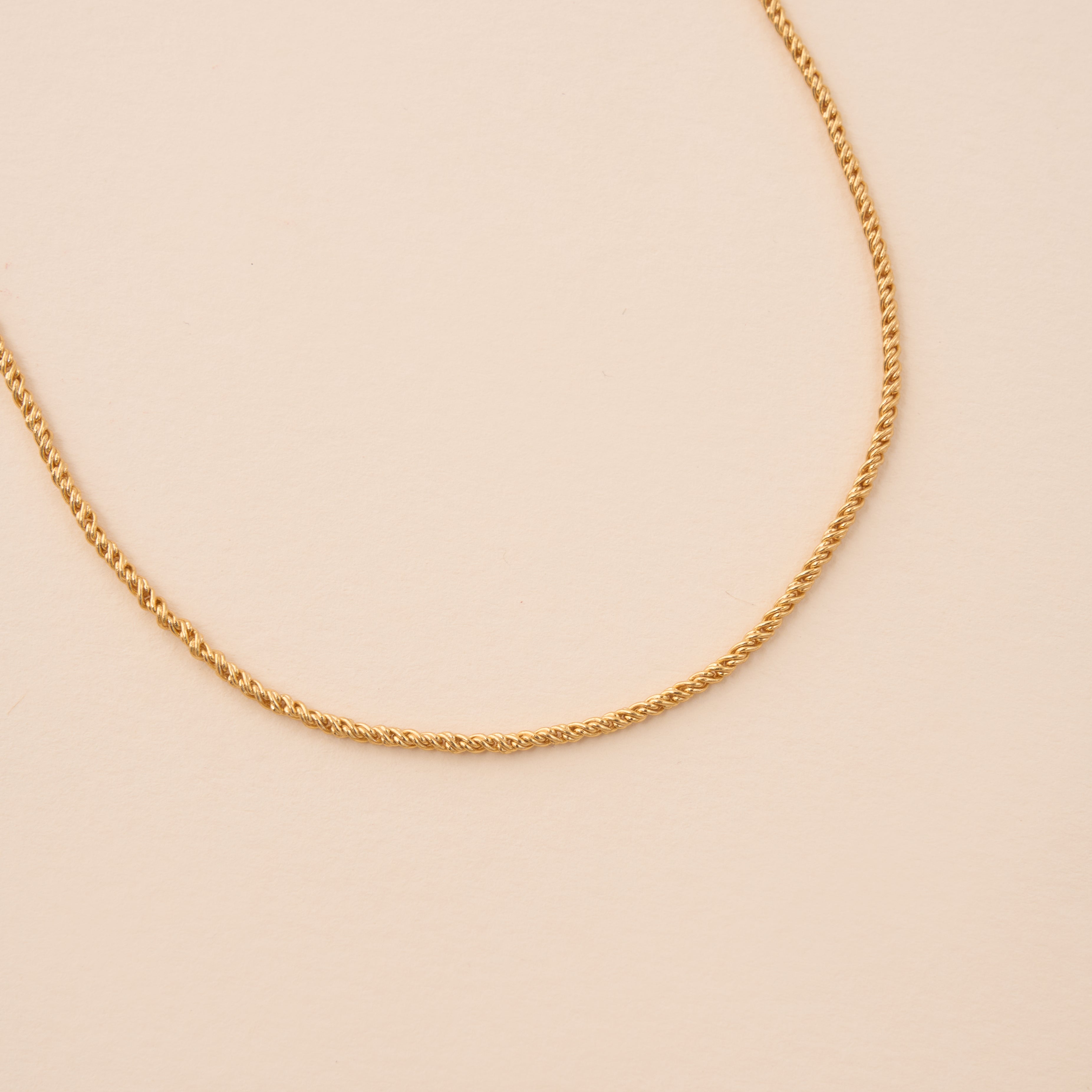 Gold Plated Plain Twisted Chain – The Velli Shop