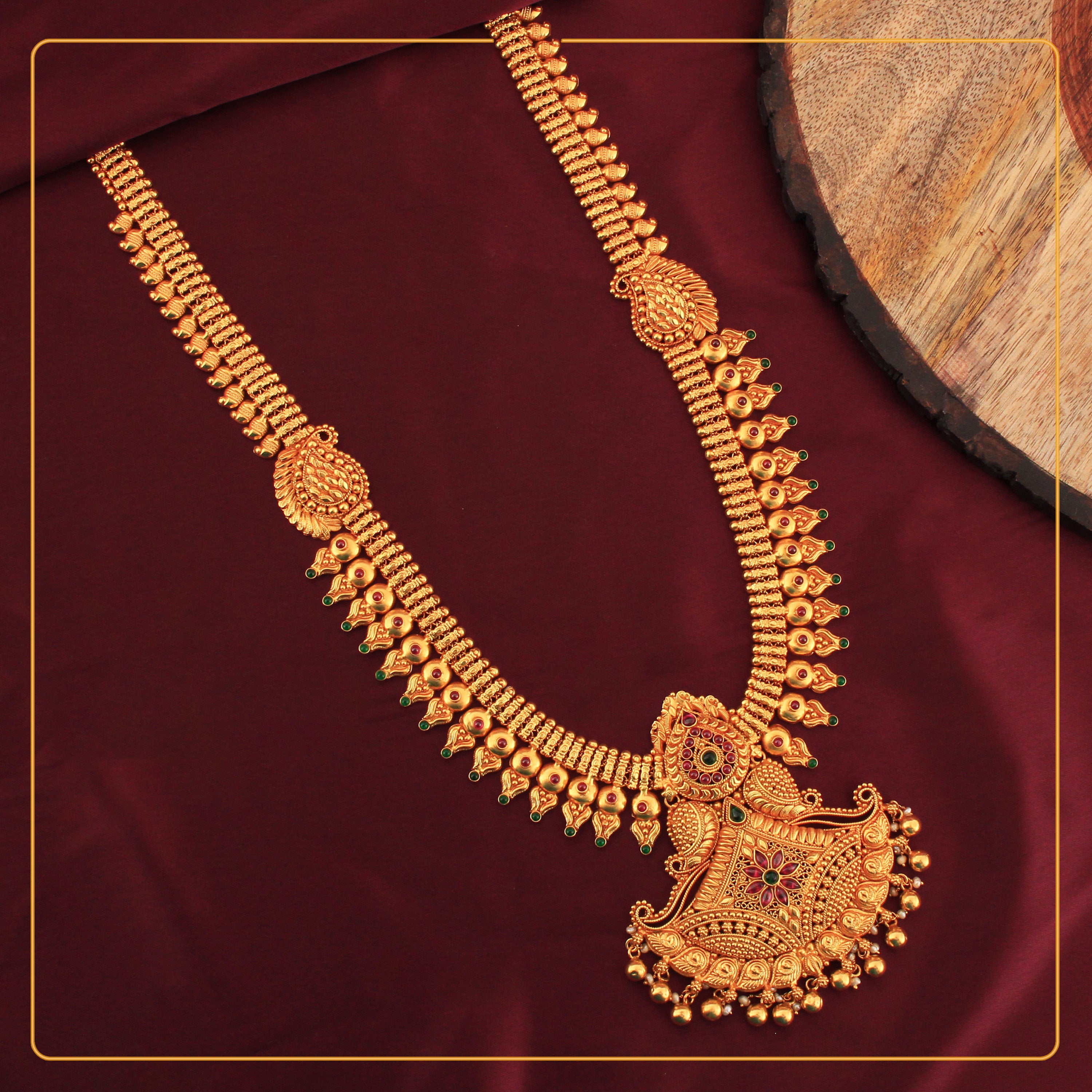 Golden Blossom Gold Plated Plain Haram – The Velli Shop