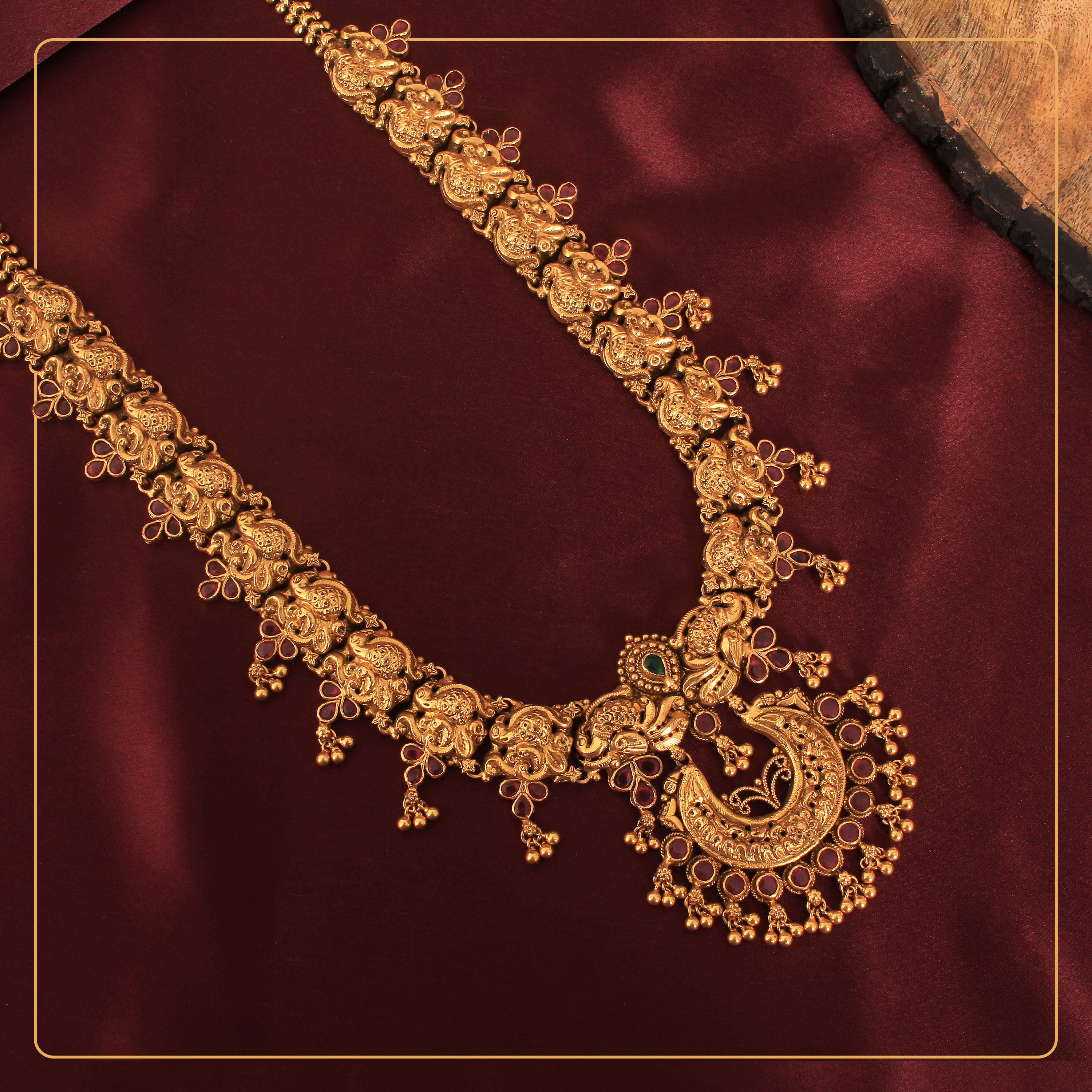 Peacock Gold Plated Nagas Haram – The Velli Shop