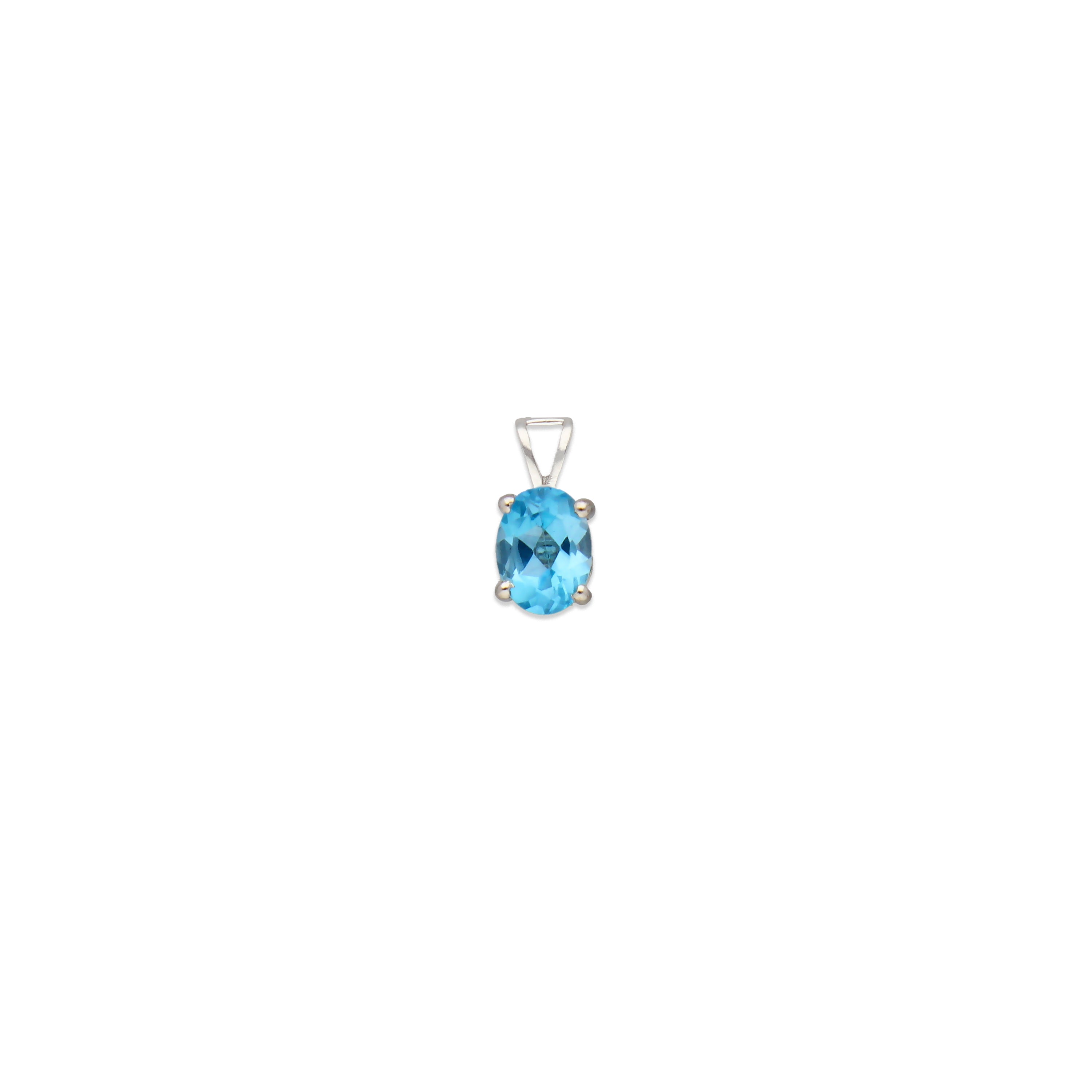 Blue Topaz Oval Sterling Pendant and Stud – The Velli Shop