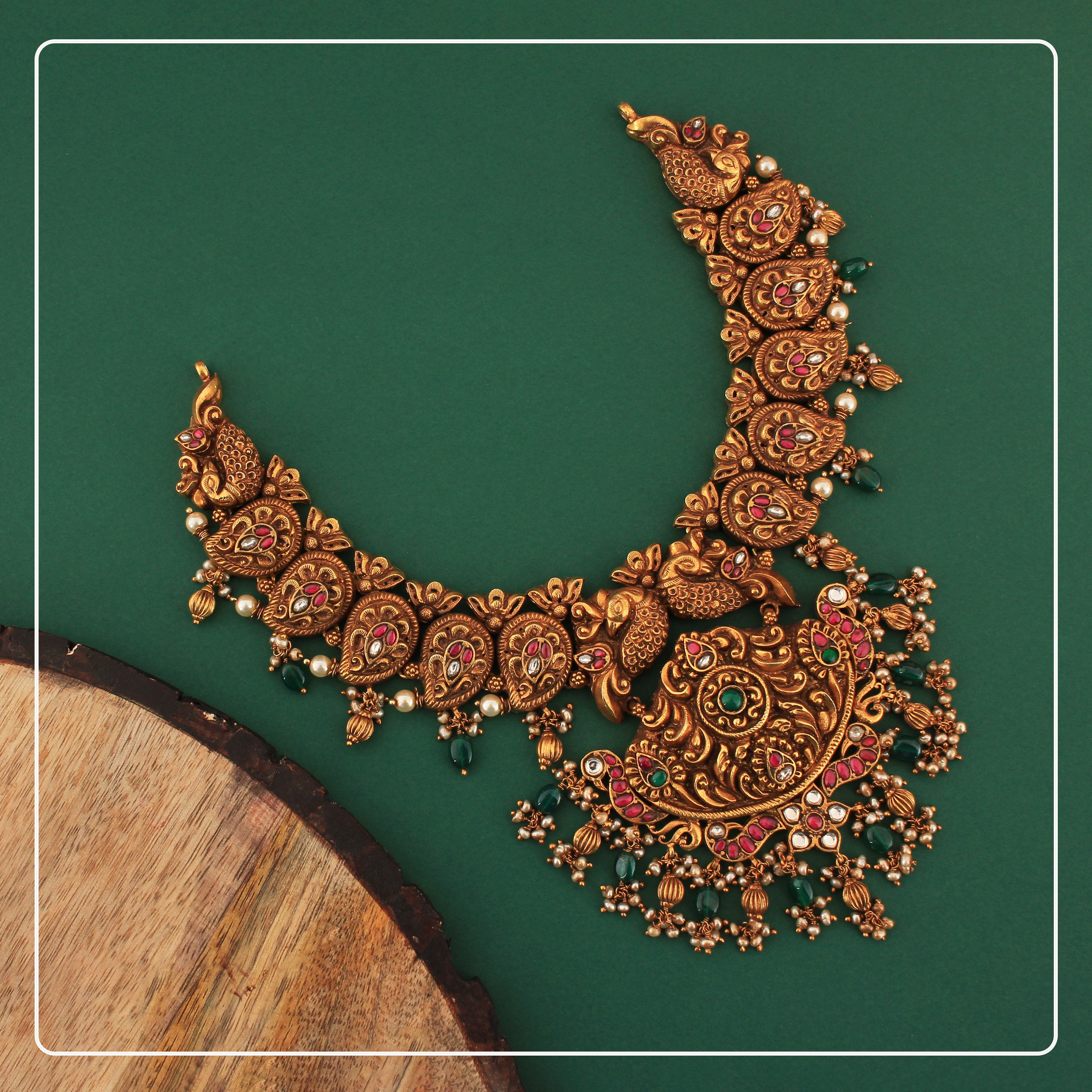 The Grand Gold Plated Kundan Nagas Necklace – The Velli Shop