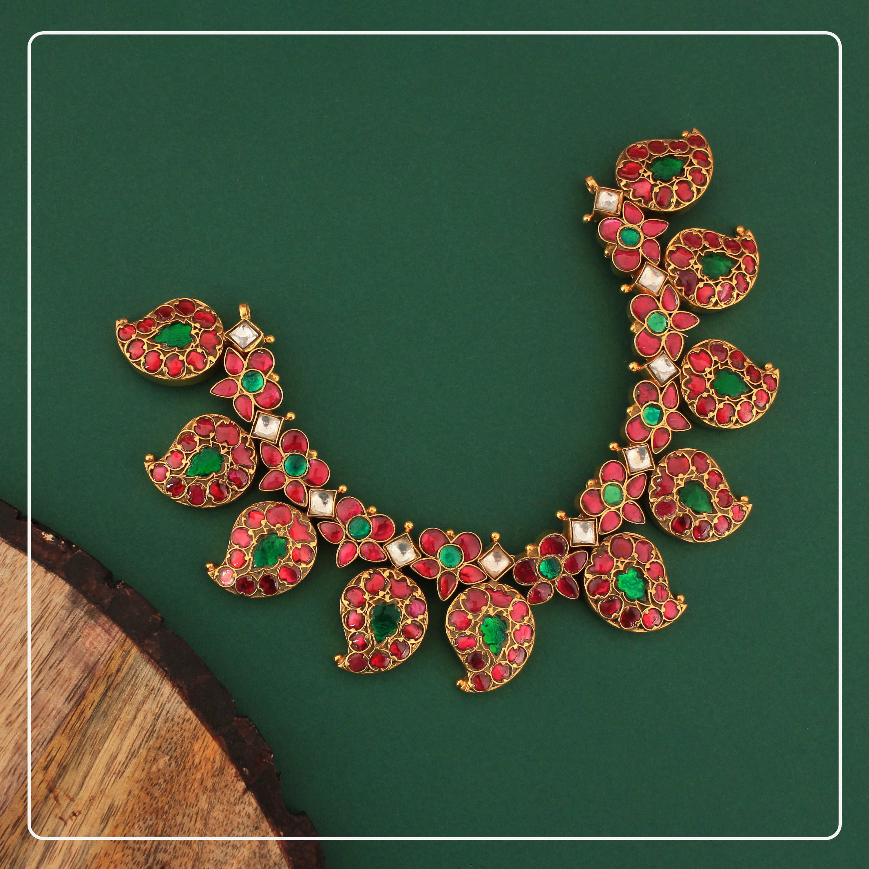 Mango Gold Plated Kundan Necklace – The Velli Shop