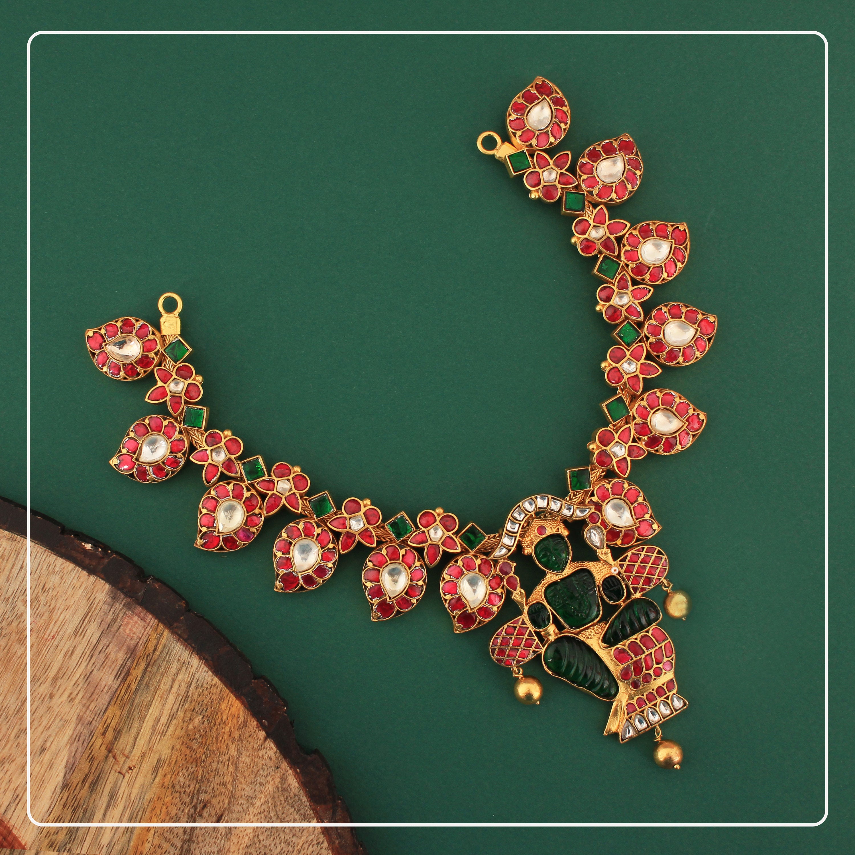 Royalty Gold Plated Kundan Necklace – The Velli Shop