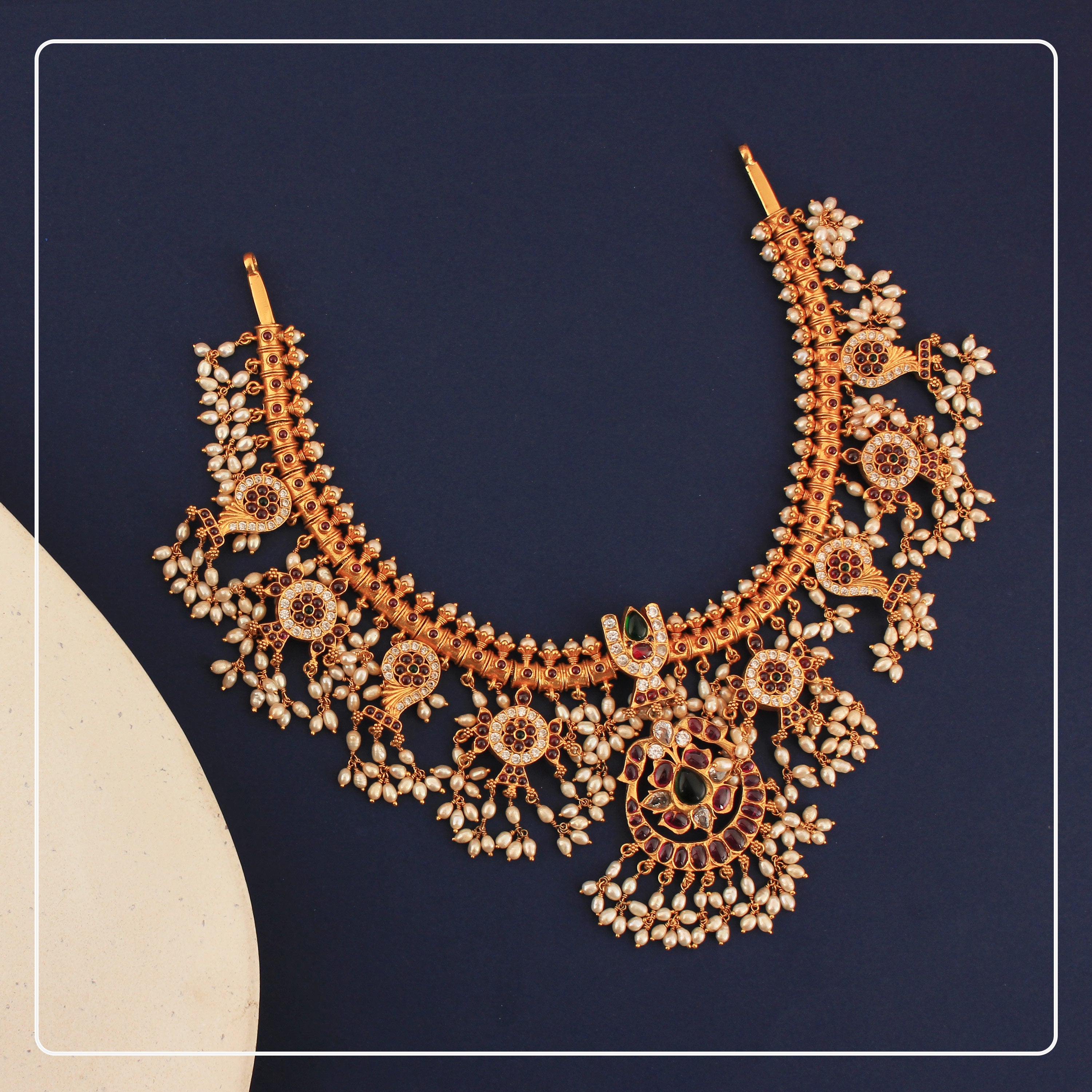 The Divine Gold Plated Chakra Guttapusalu Necklace – The Velli Shop